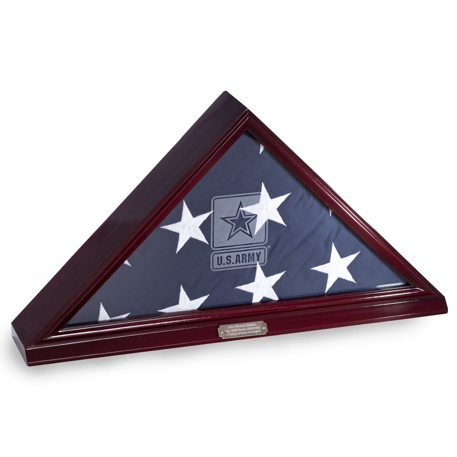 Flag Box w/ Army Logo- Mahogany - Walmart.com