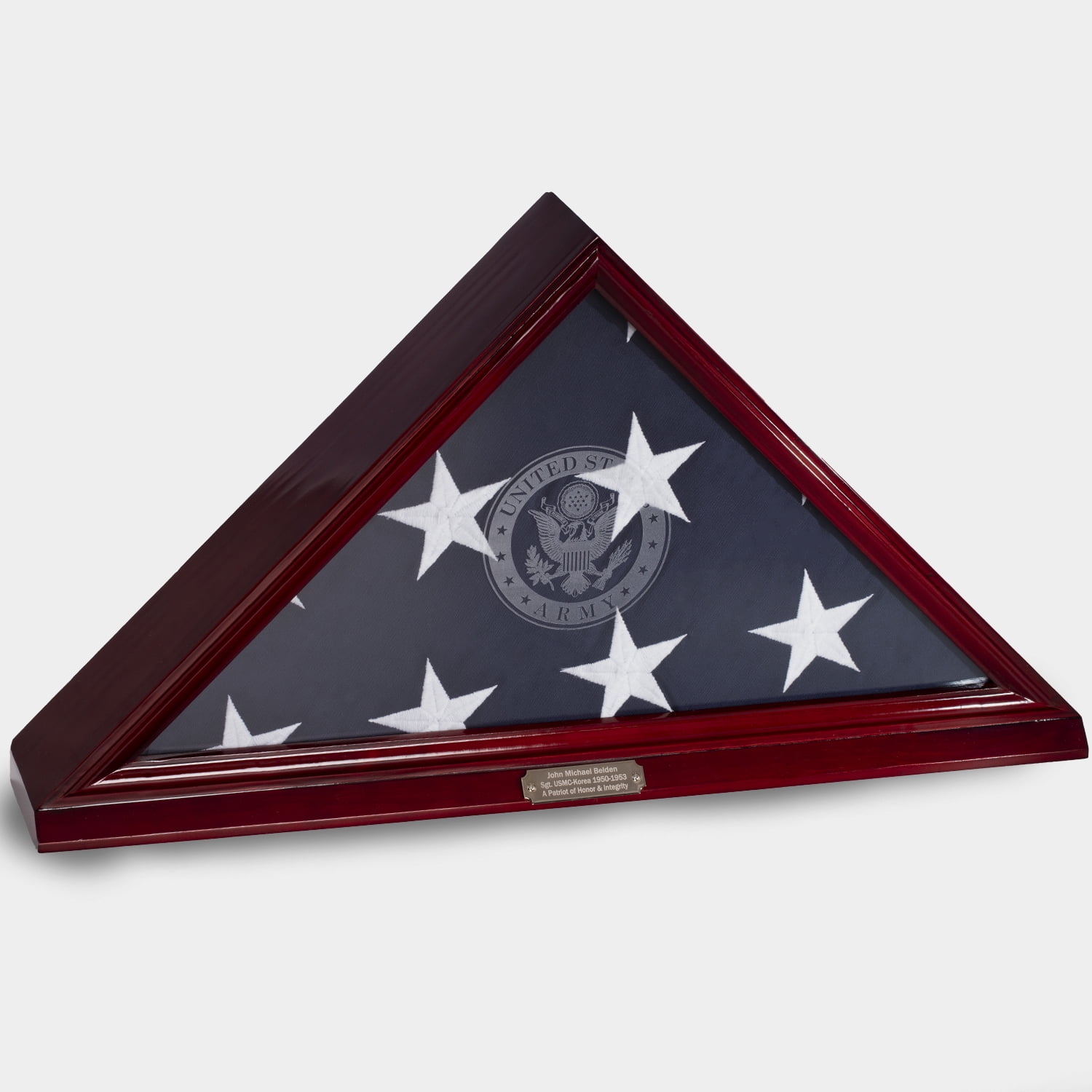 Flag Box w/ Army Seal- Mahogany - Walmart.com