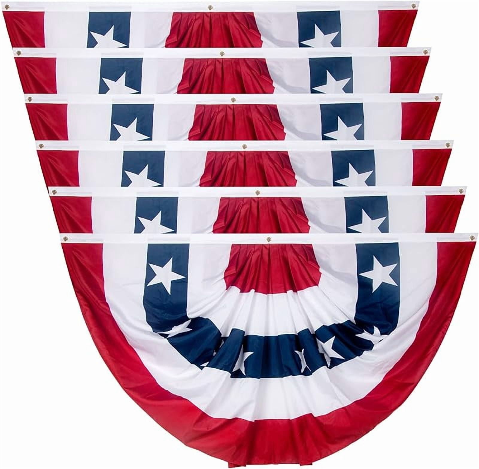 Flag Bunting 3x6 Ft for Outside, Decoration Flags, Patriotic Half Fan ...