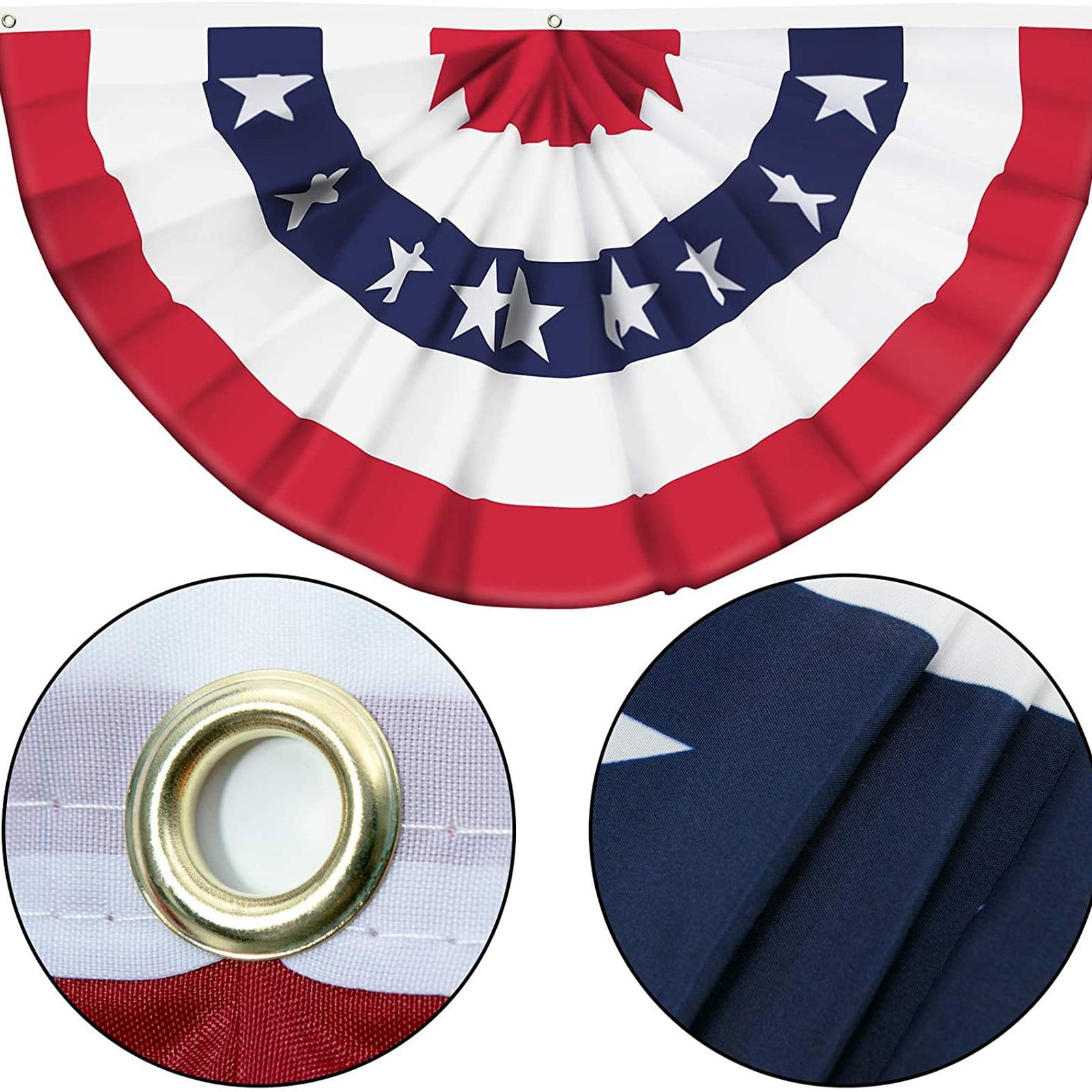 Flag Buntings for Outside - 4th of July Banner, American Flag Bunting ...