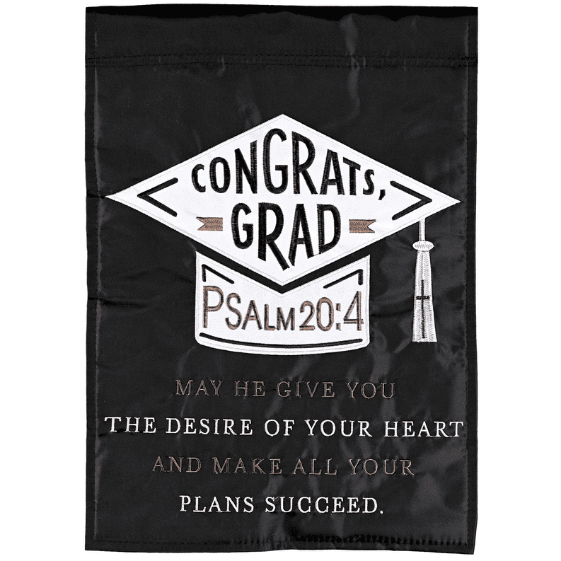 Flag Congrats Grad Psalm 20:4 13x18 - Walmart.com
