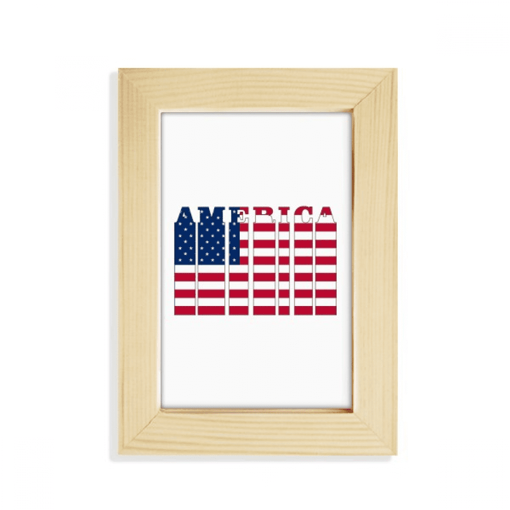 Flag Country Letter USA Art Deco Fashion Desktop Display Photo Frame ...