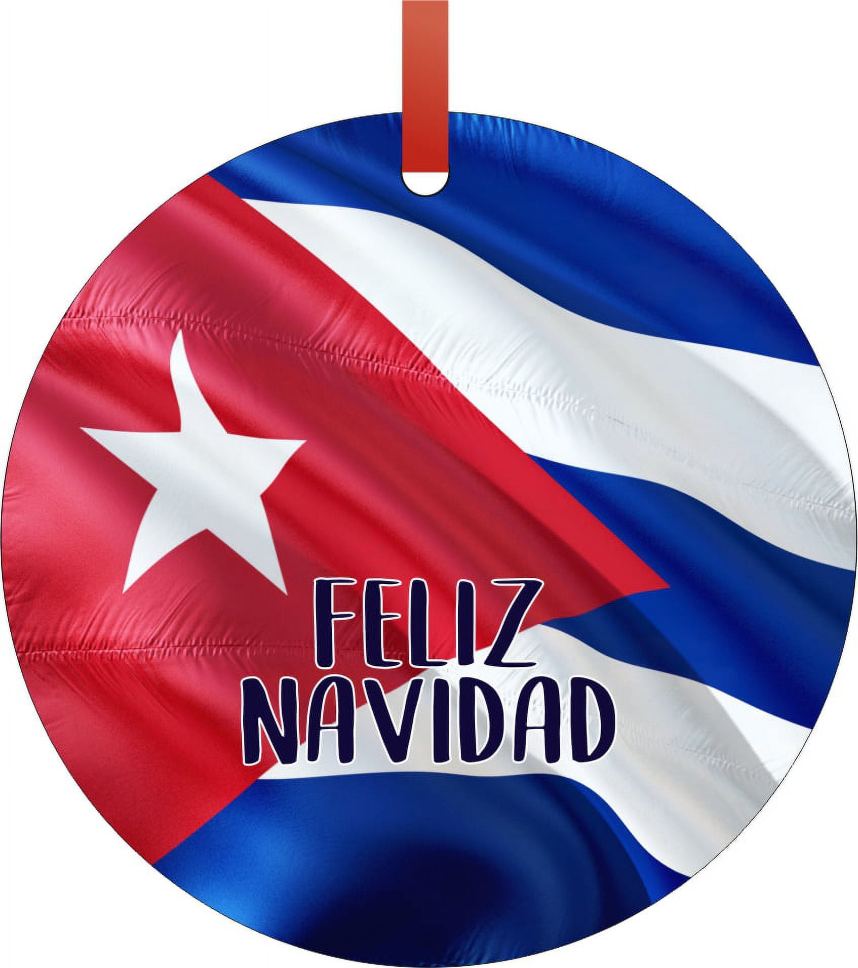 Flag Cuba - Cuban - Feliz Navidad - Ornament Christmas DÃ©cor - Walmart.com
