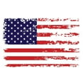 Flag Decal Tattered Flag Sticker For Cars Trucks And Windows Patriotic