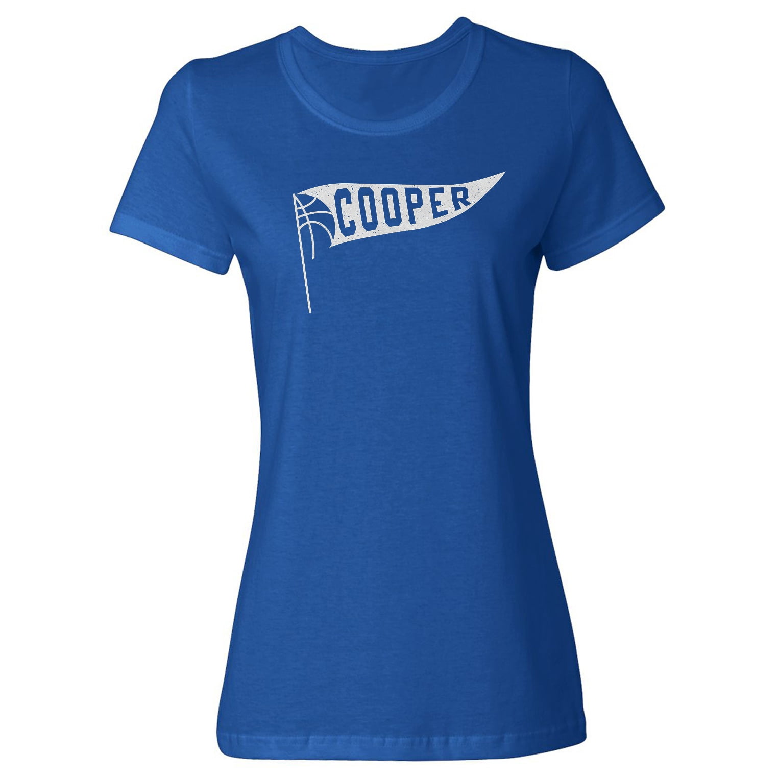 Flag Design - Cooper Basketball Tribute Ladies' Crewneck T-Shirt (Royal ...