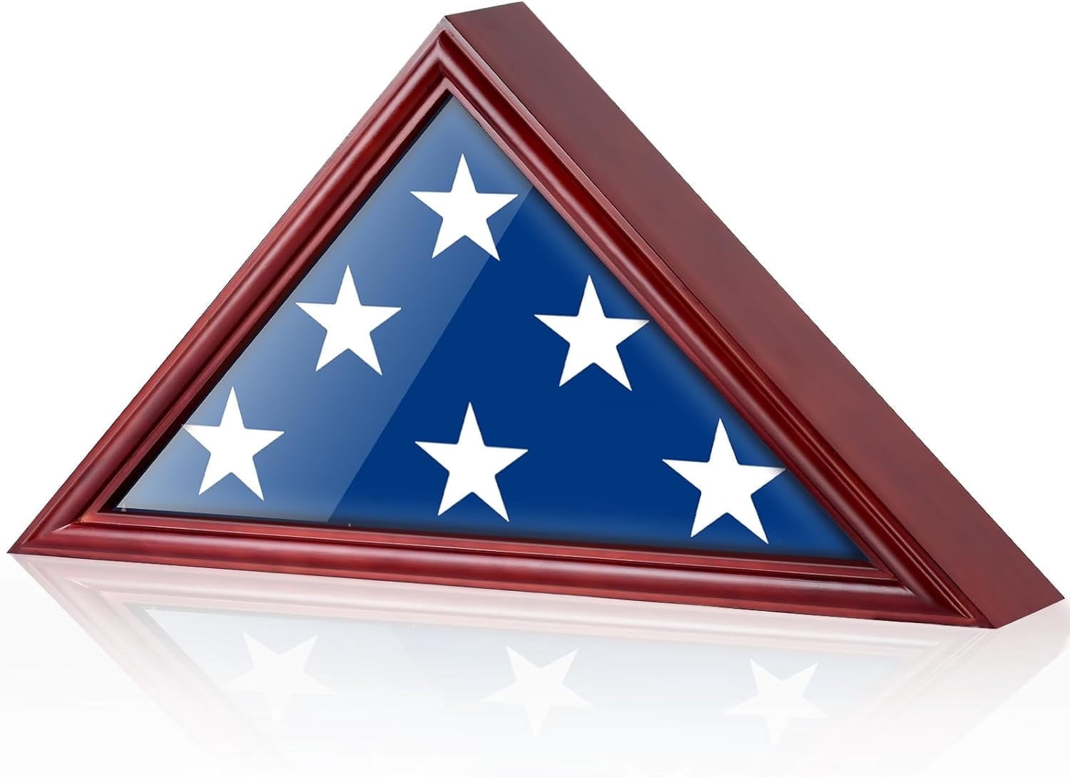 Flag Display Case - 5' x 9.5' Funeral & Military Flag Shadow Box with ...