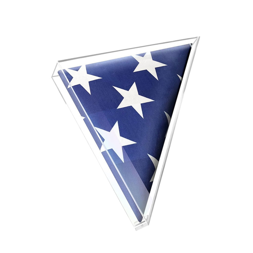 Flag Display Case Triangle Flag Container Clear Acrylic Flag Storage ...
