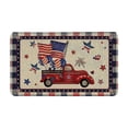 Flag Door Mat Patriotic Welcome Doormat Non Slip Entryway Floor Rug For ...