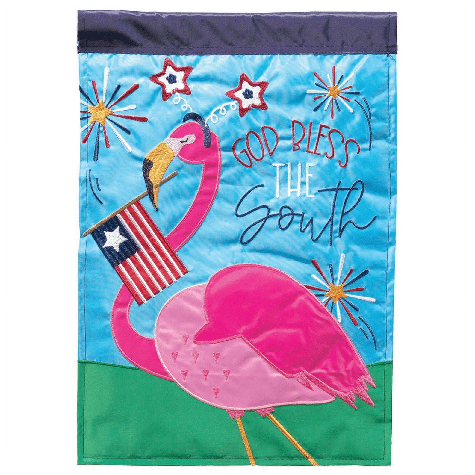 Flag Flamingo God Bless The South - Walmart.com