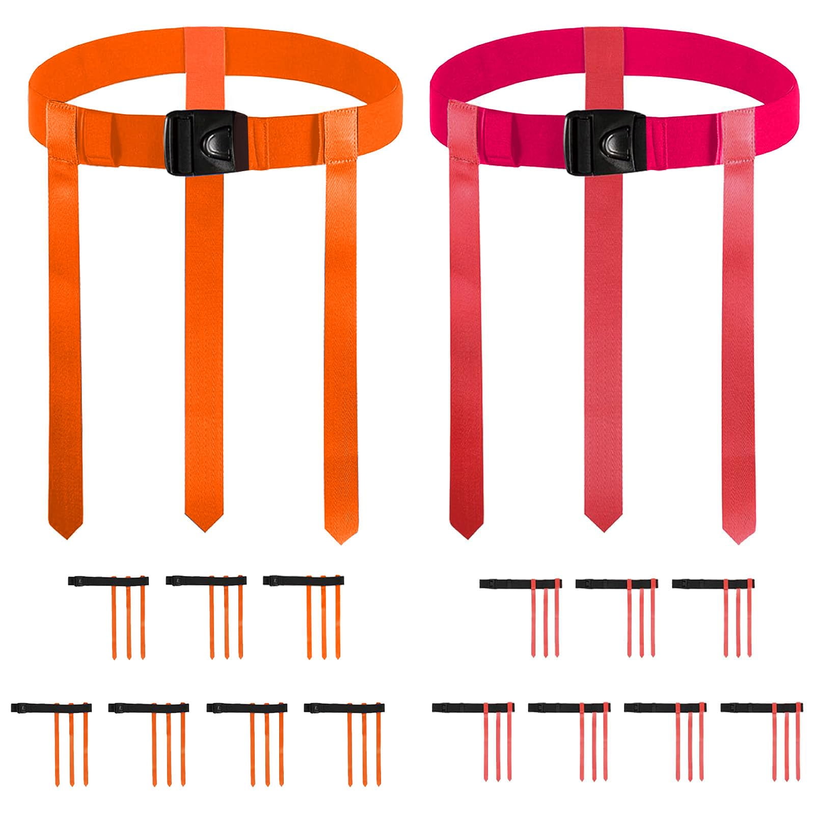 Flag Football Belts, 14 Player Adjustable Flag Football Set with 42 ...
