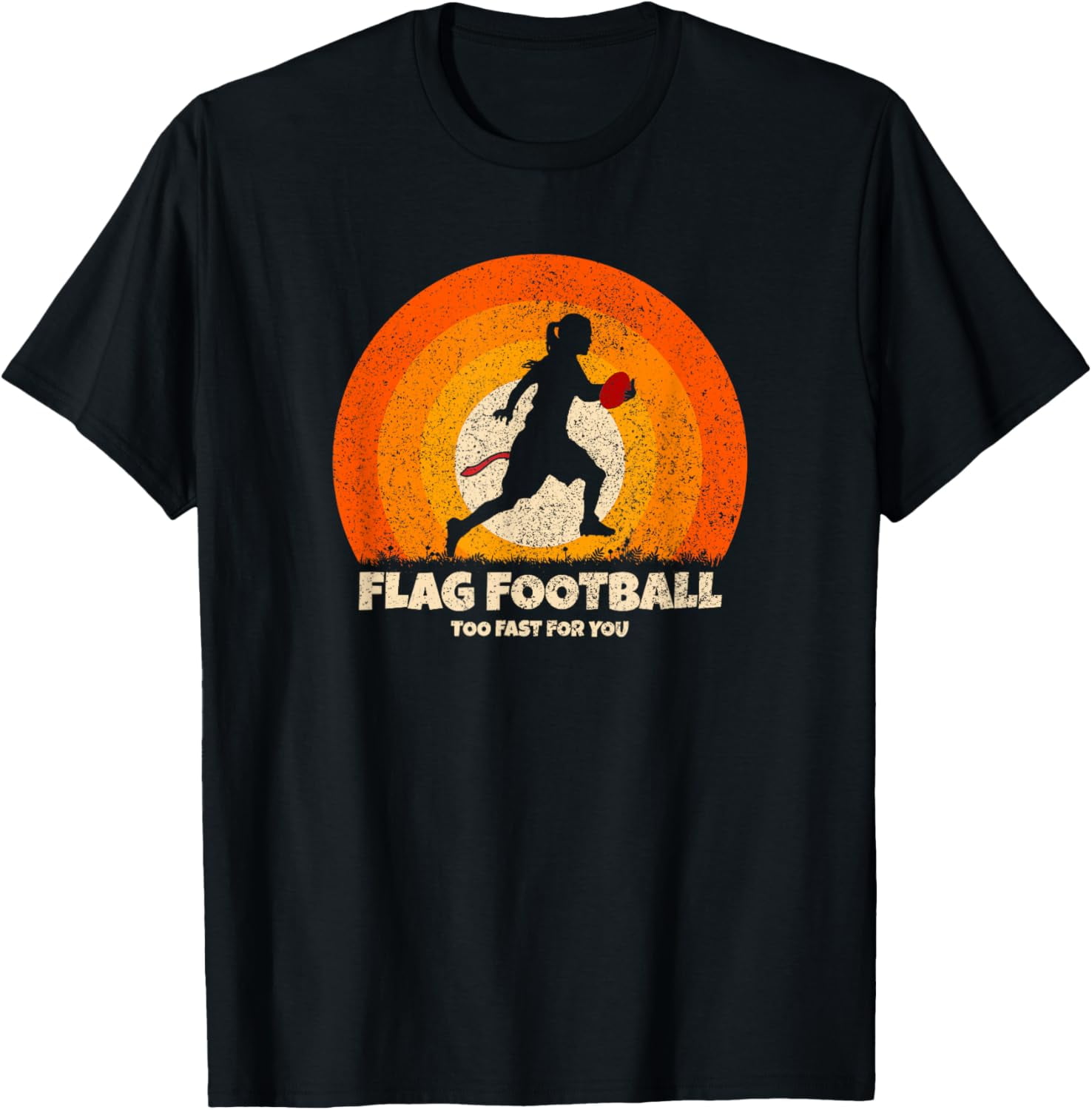 Flag Football Girl Women Fast for you on Flag Football T-Shirt ...