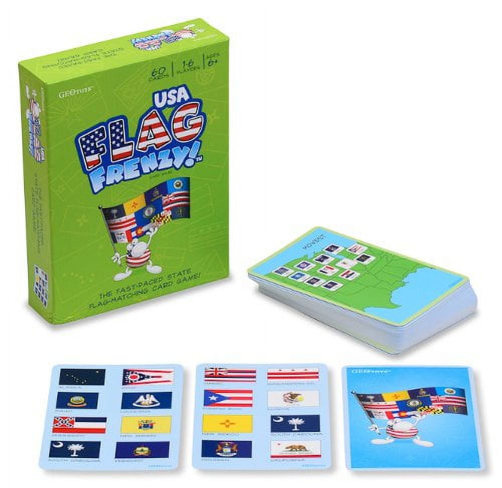 Flag Frenzy USA - Educational Geography Card Game By Geotoys - Walmart.com