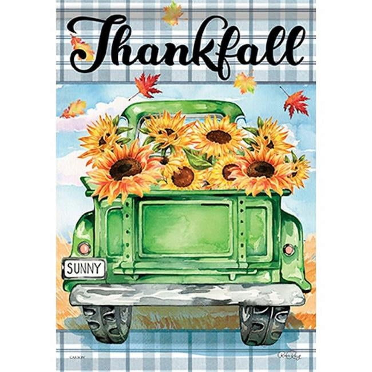 Flag-Garden-Durasoft-Green Truck/Thankfall (12.5" x 18") - Walmart.com