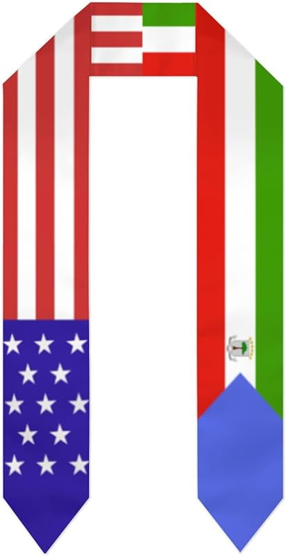 Flag Graduation Stole Scarf Shawl Sash for Abroad Student International ...