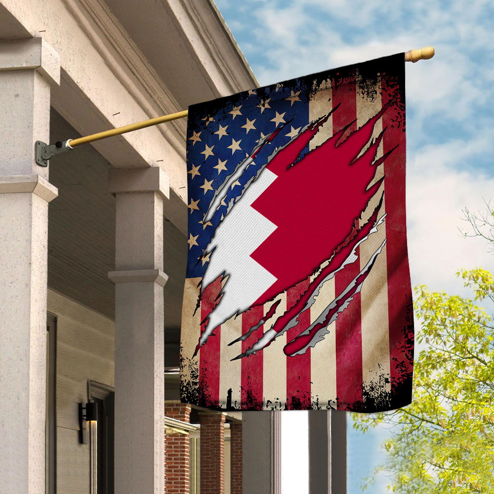 Flag Half American Flag Bahrain Proud In Bahrain U.S.A Friendship Root ...