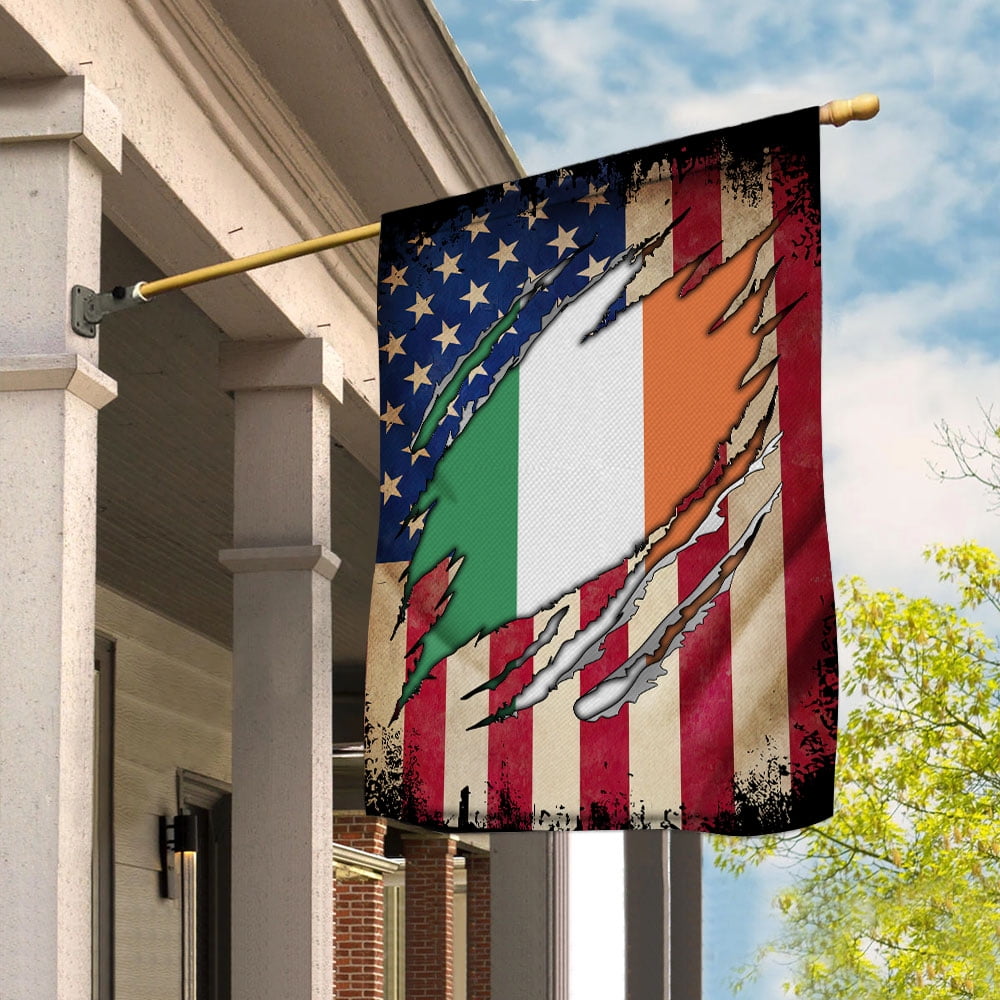 Flag Half American Flag Irish Proud In Ireland U.S.A Friendship Root ...