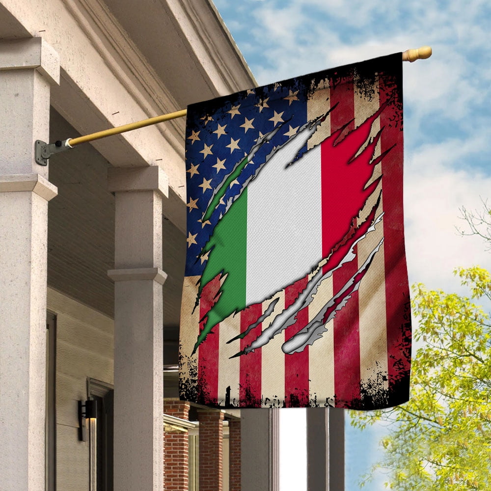 Flag Half American Flag Italian Proud In Italy U.S.A Friendship Root ...