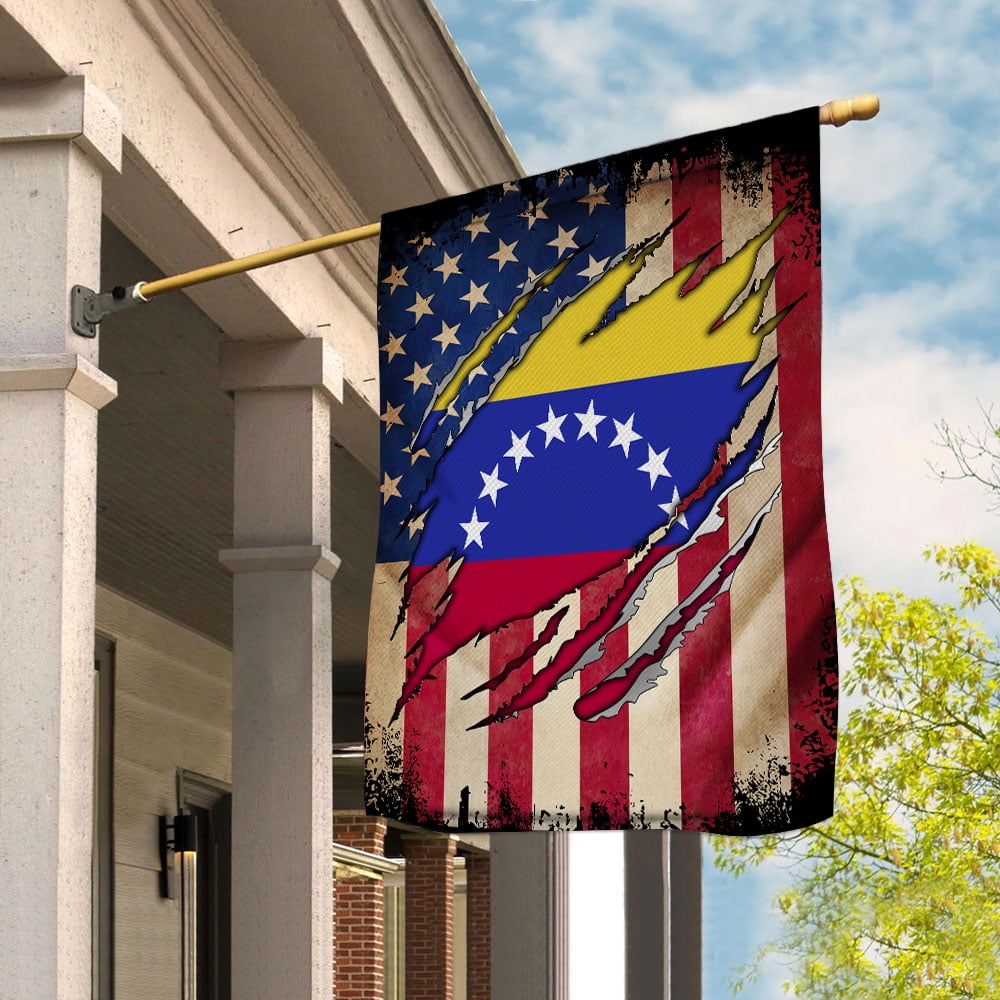 Flag Half American Flag Venezuelan Proud In Venezuela U.S.A Friendship ...