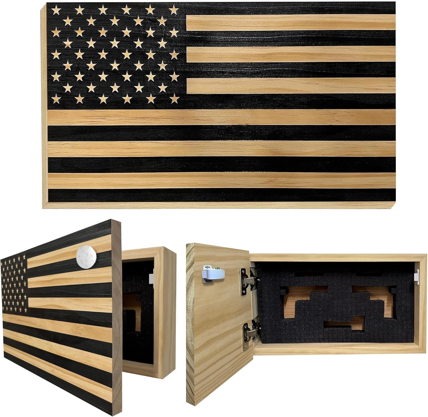 Flag Hidden Gun - Quick Access Hidden Gun Shelf - Concealment Shelf ...
