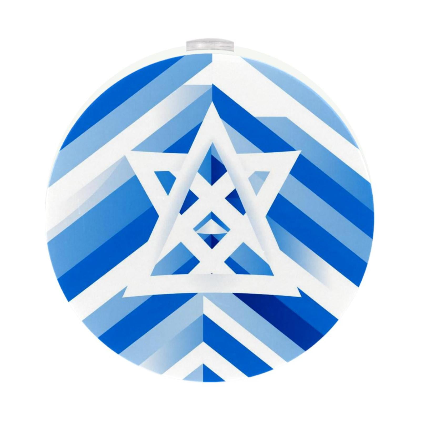 Flag of Israel Bright and Compact LED Round Night Light - Set of 2 ...