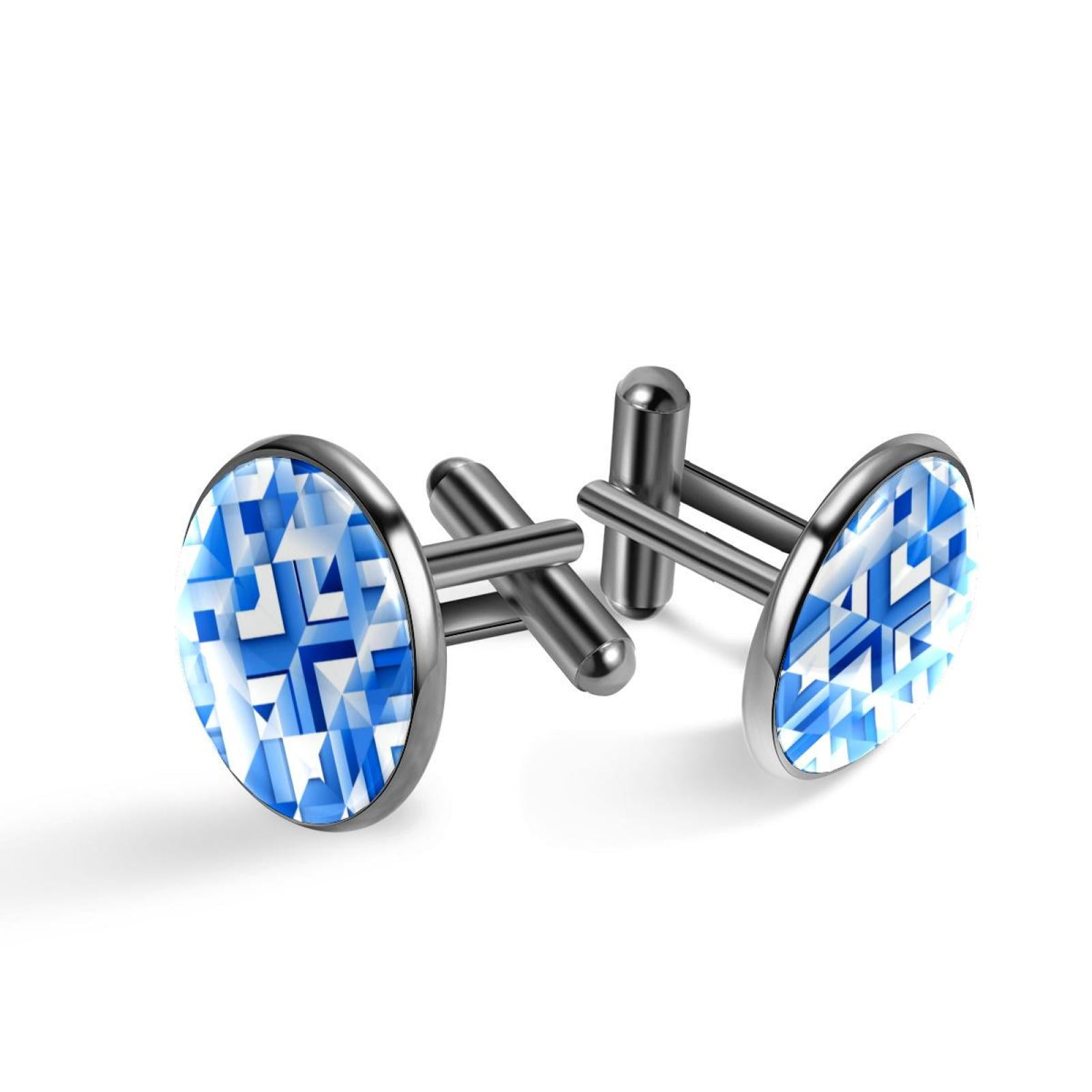 Flag of Israel Classic Stainless Steel Mens Cufflink Set for Shirt ...