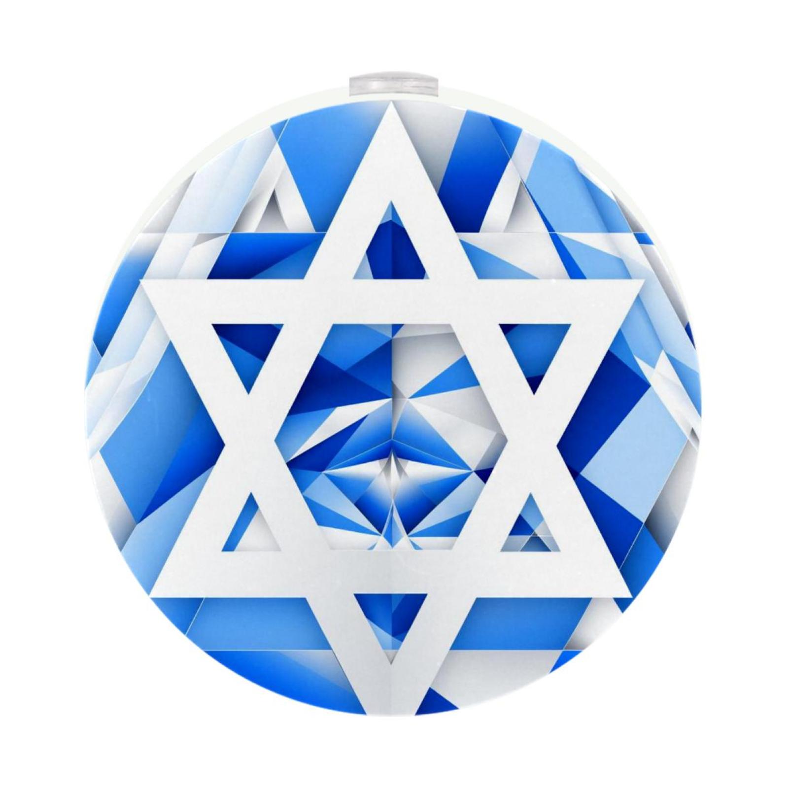 Flag of Israel LED Round Night Light-2PCS, Compact and Energy-Saving ...