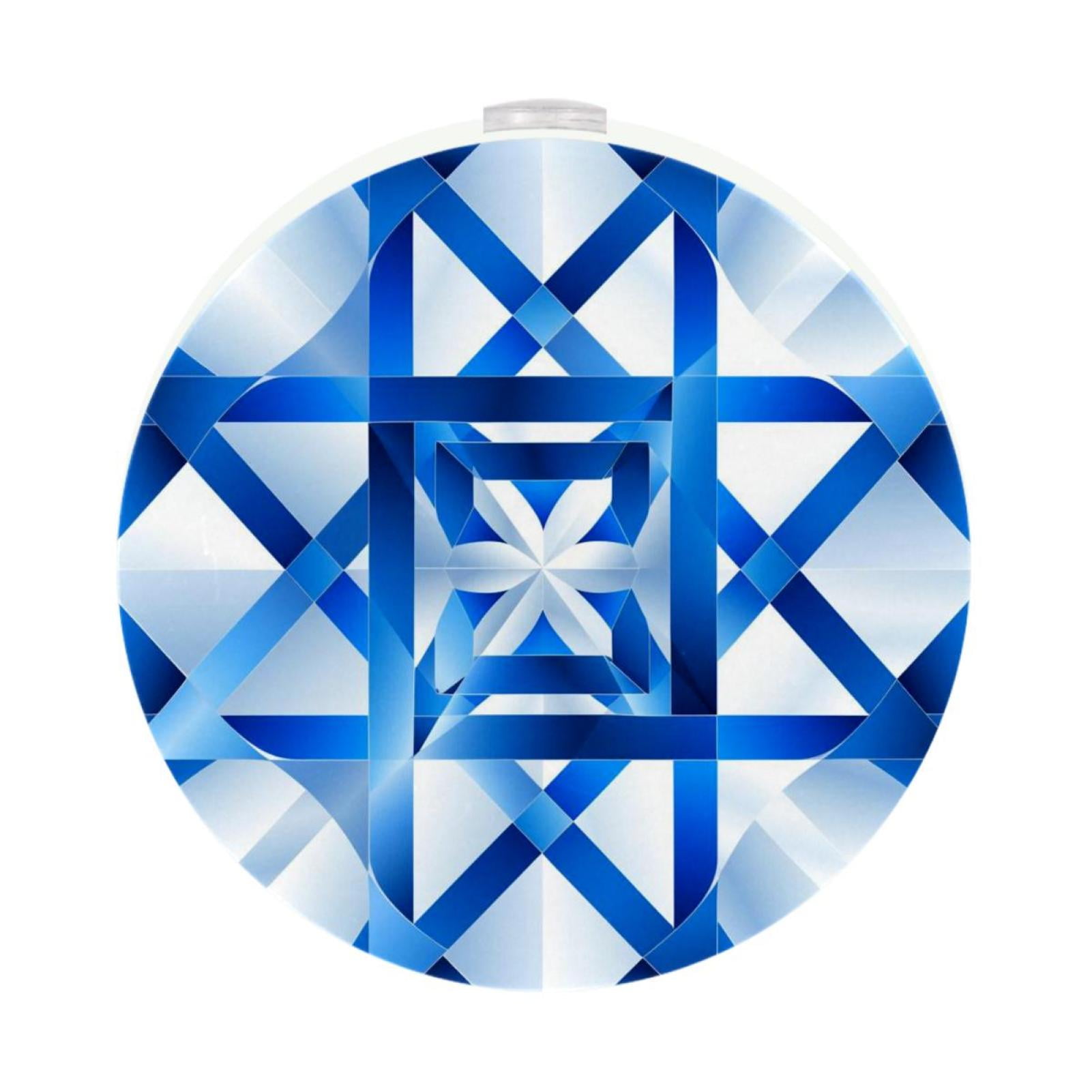 Flag of Israel LED Round Night Light - 2PCS, Energy Efficient Plug-in ...