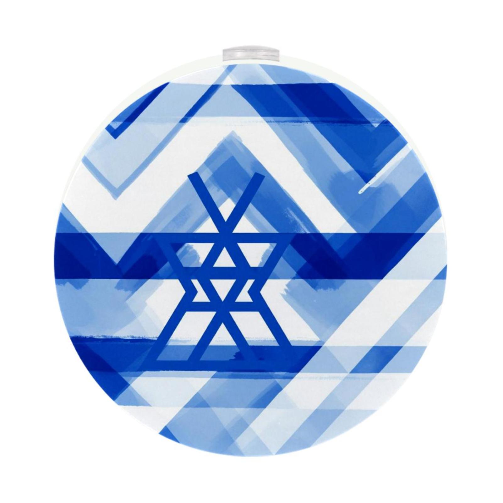 Flag of Israel LED Round Night Light-2PCS, Plug-in Dusk-to-Dawn Auto ...