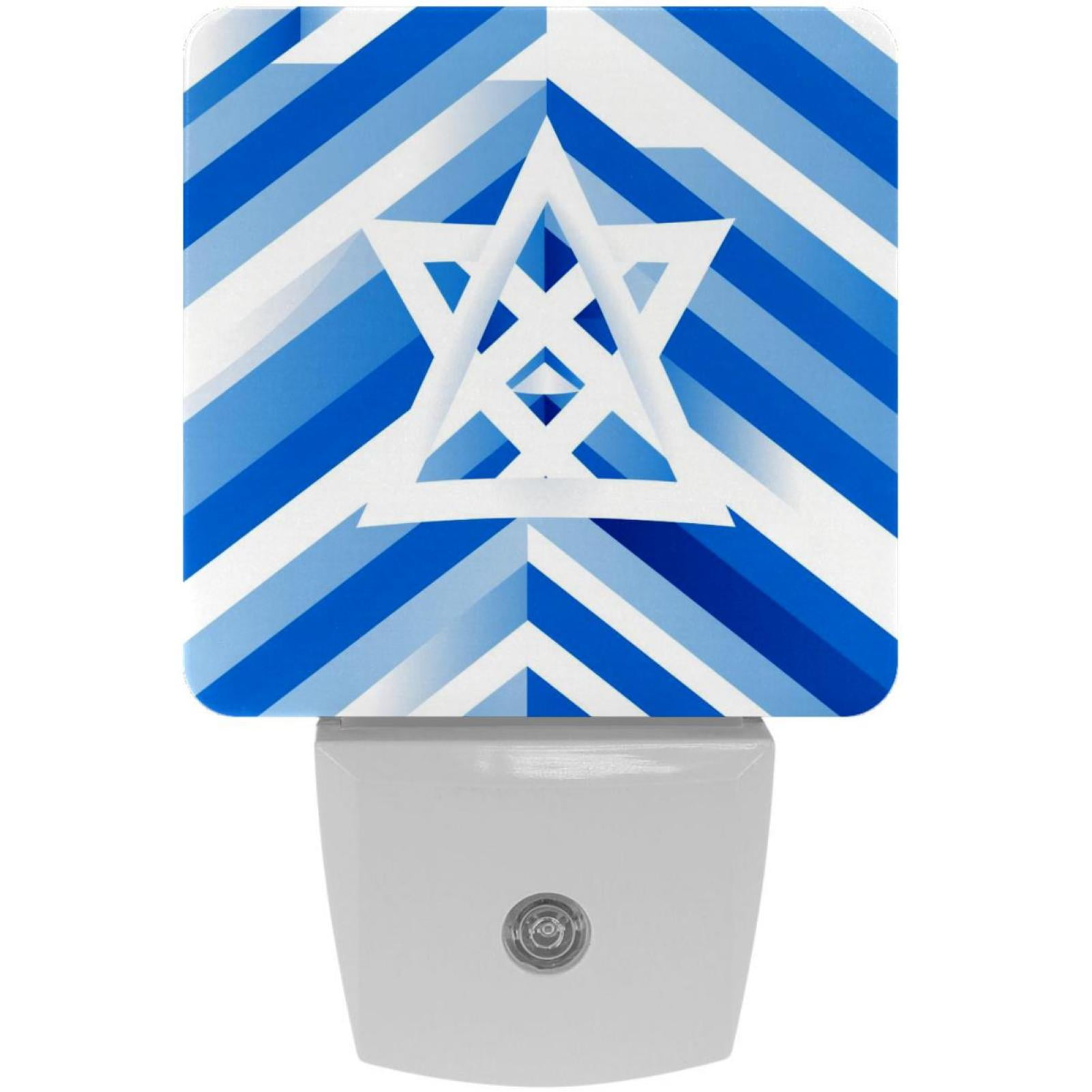 Flag of Israel LED Square Night Lights - Bright and Compact Bedroom or ...