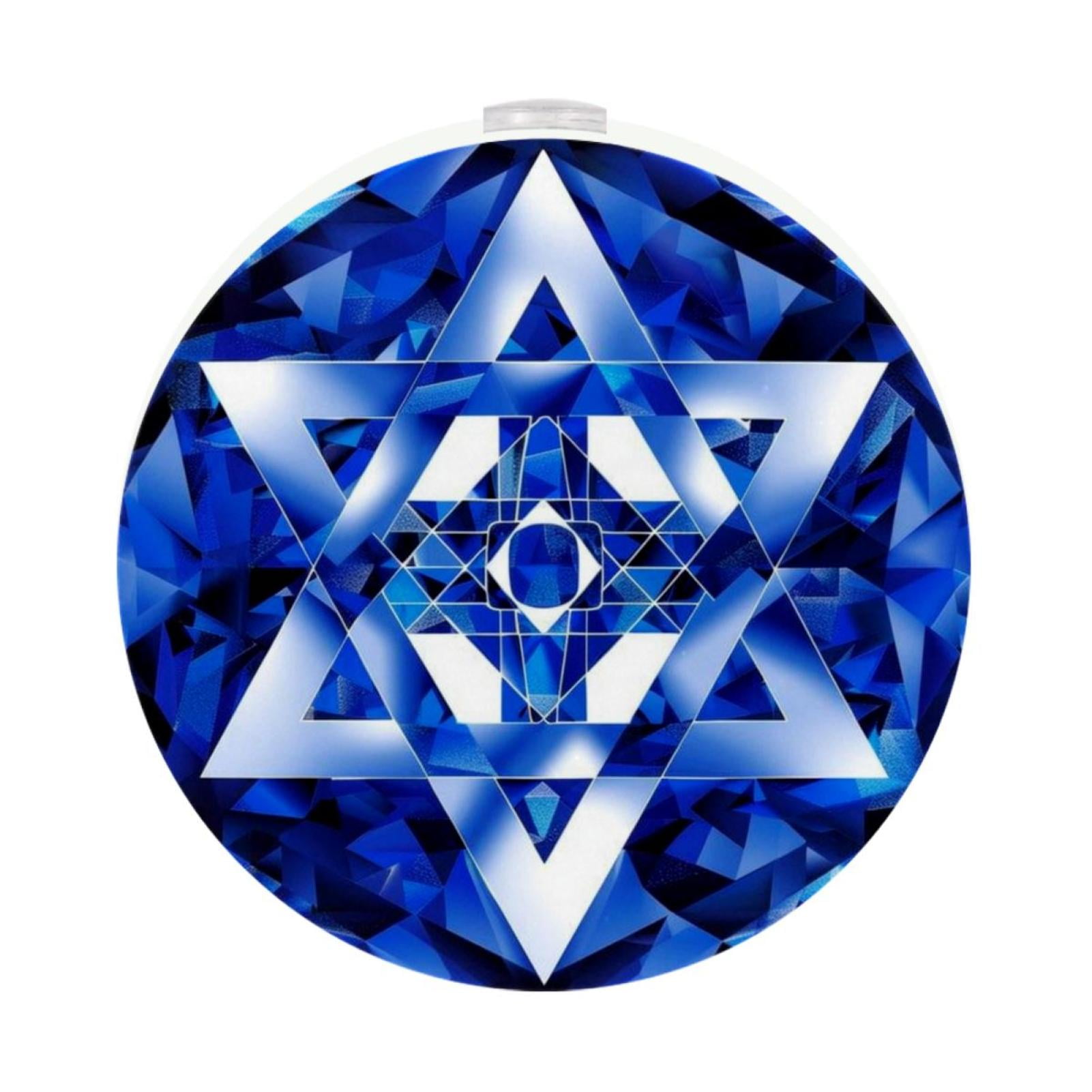 Flag of Israel Led Round Night Light-2pcs, Gentle Glow Plug in Wall ...