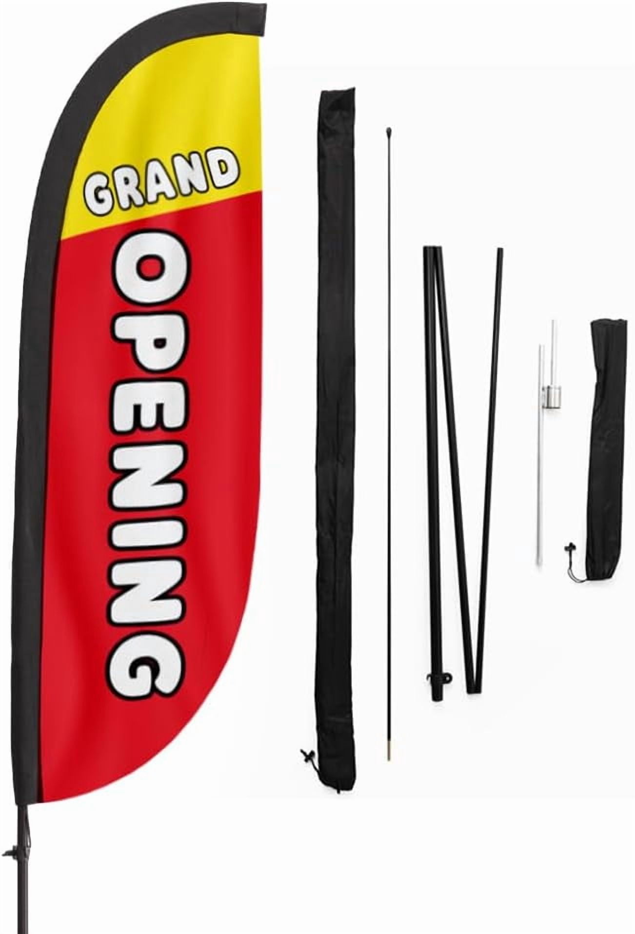 Flag Kit - 12 Feet Tall Advertising Flag Banner with Pole Kit and ...