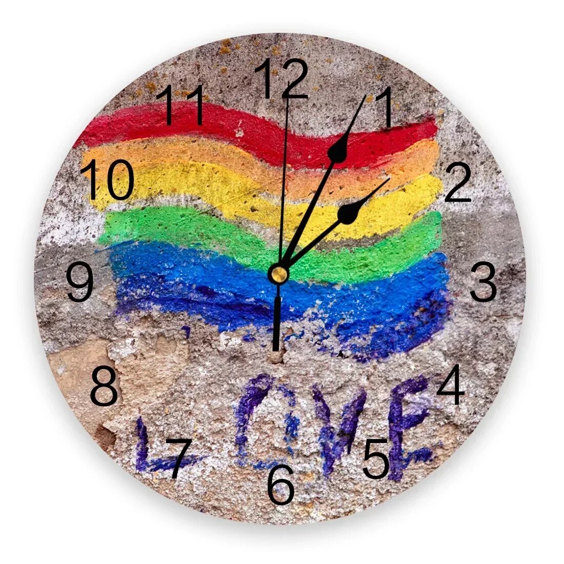 Flag Lgbt Pride 3d Wall Clock Modern Design Farmhouse Decor Kitchen ...