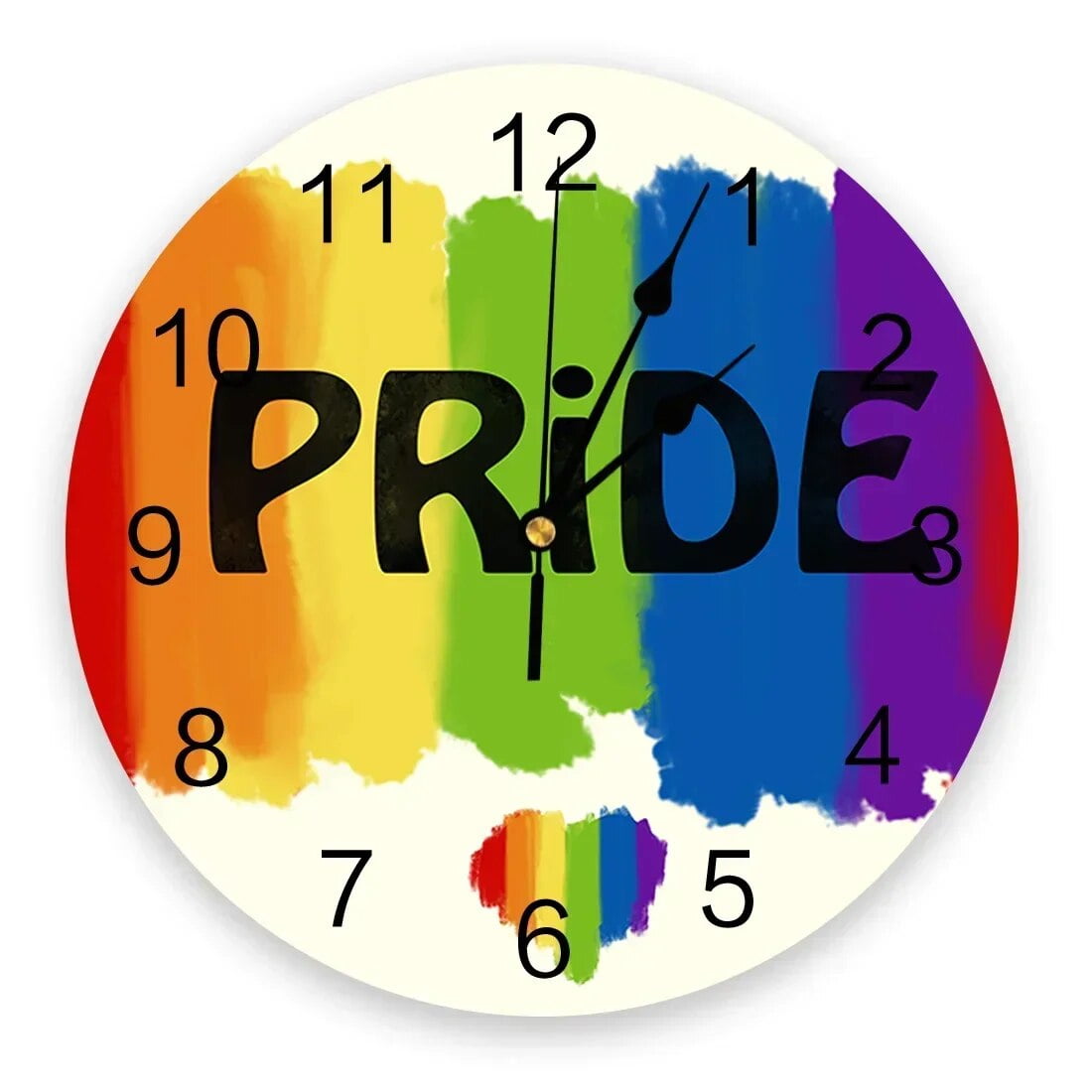 Flag Lgbt Pride 3d Wall Clock Modern Design Farmhouse Decor Kitchen ...