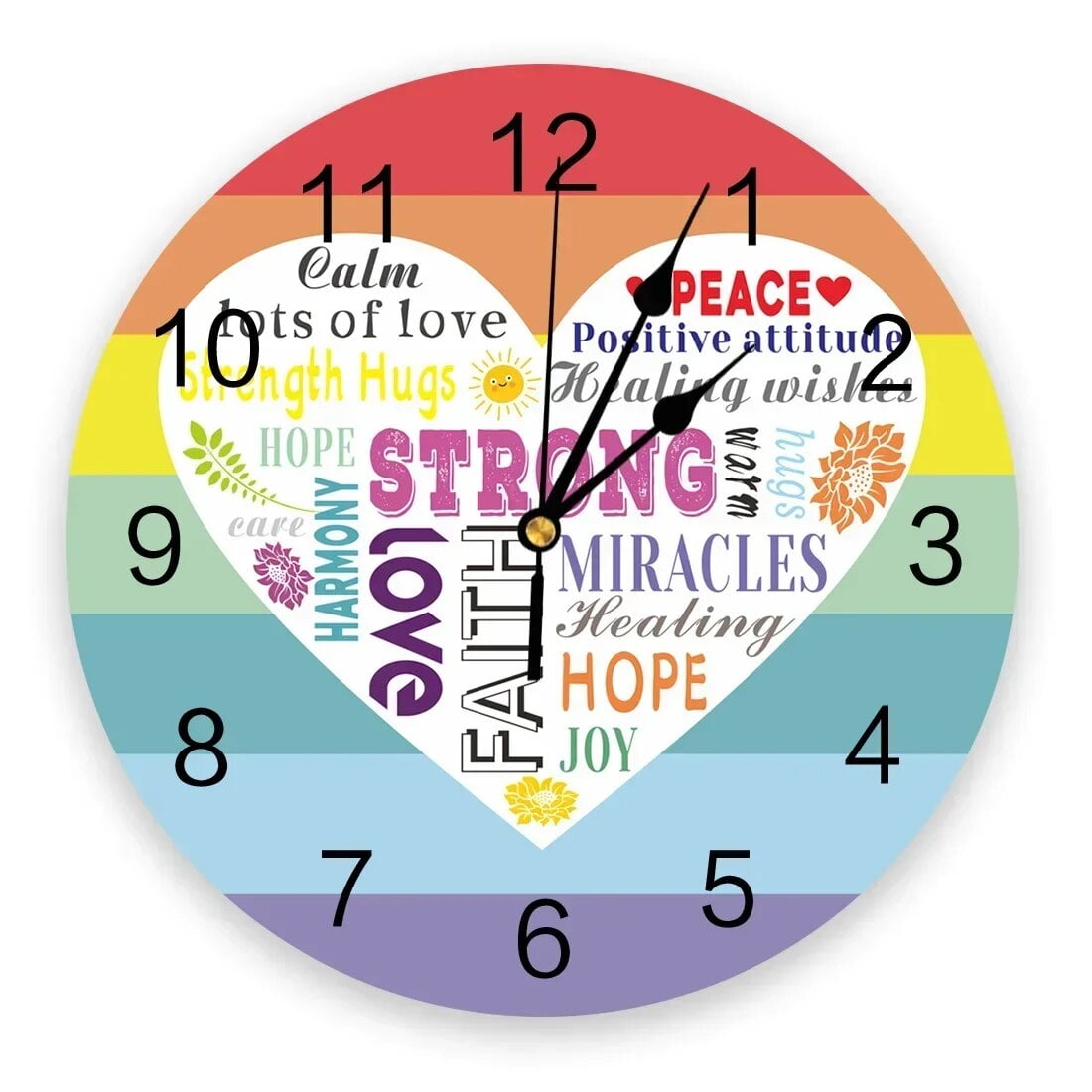 Flag Lgbt Pride 3d Wall Clock Modern Design Farmhouse Decor Kitchen ...