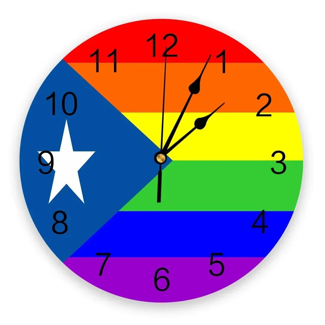 Flag Lgbt Pride 3d Wall Clock Modern Design Farmhouse Decor Kitchen ...