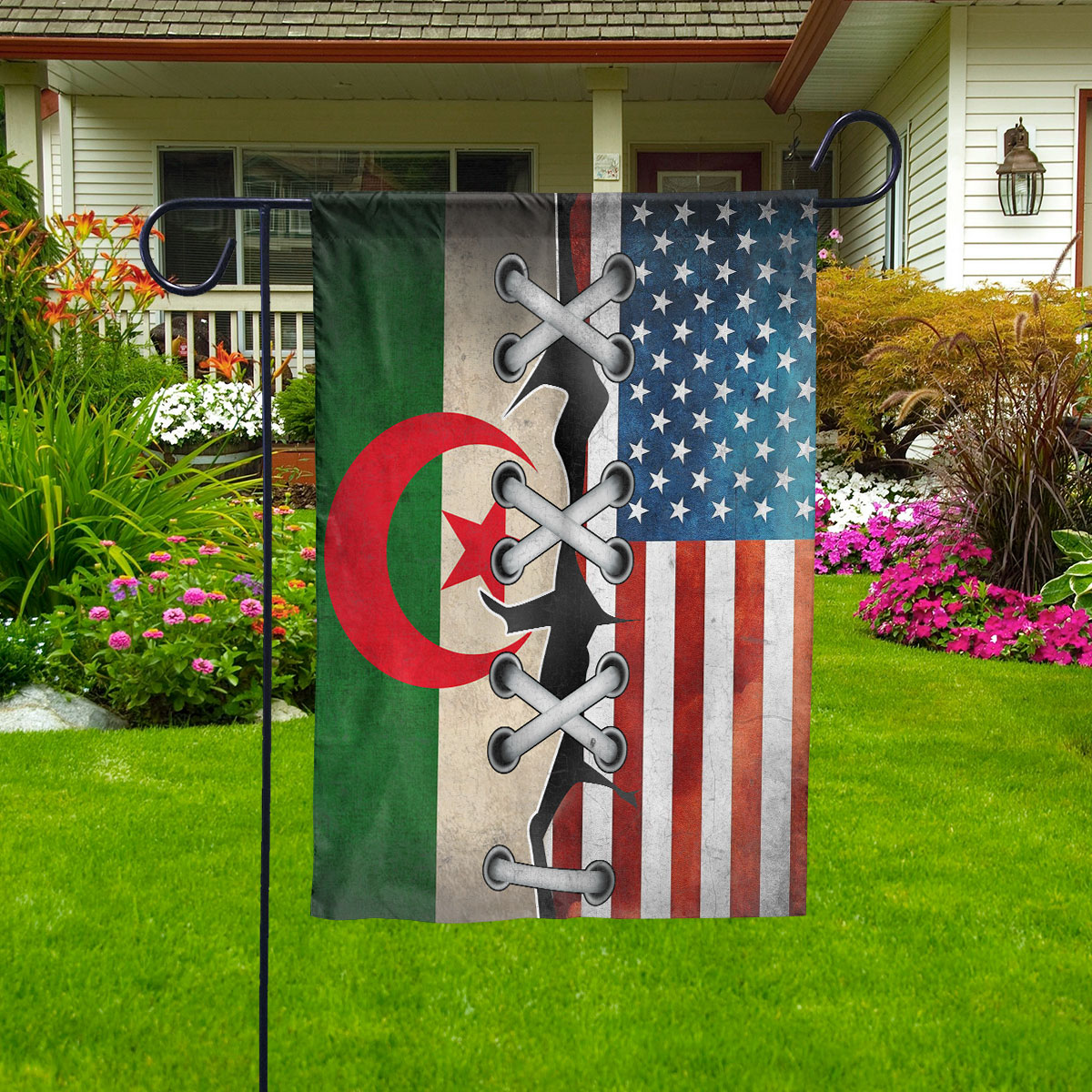 Flag Made In America With Algerian Parts Algerian American Friendship ...