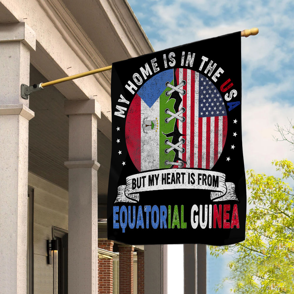 Flag-Made in America with Equatorial Guinean Parts Equatorial U.S.A ...