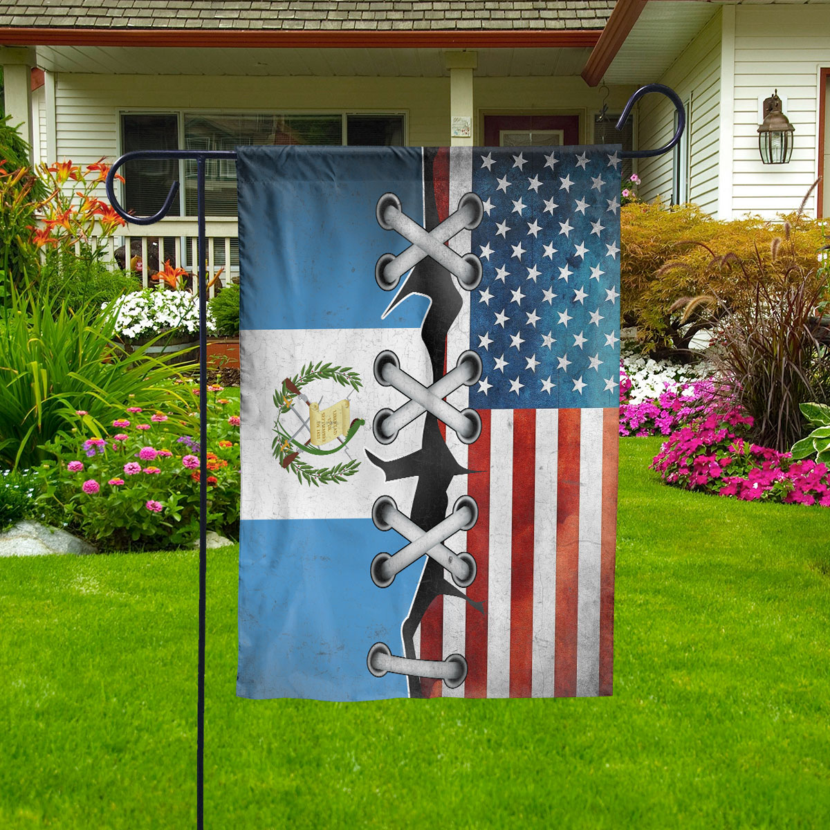 Flag Made In America With Guatemalan Parts Guatemalan American ...