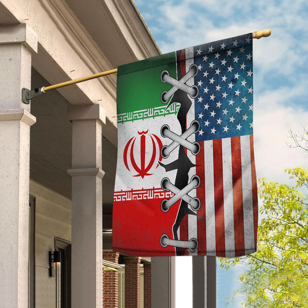 Flag Made In America With Iranian Parts Iranian American Friendship ...