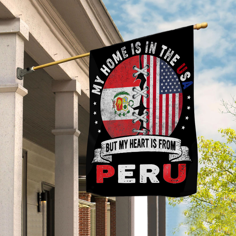 Flag-Made in America with Peruvian Parts Peru U.S.A Friendship American ...