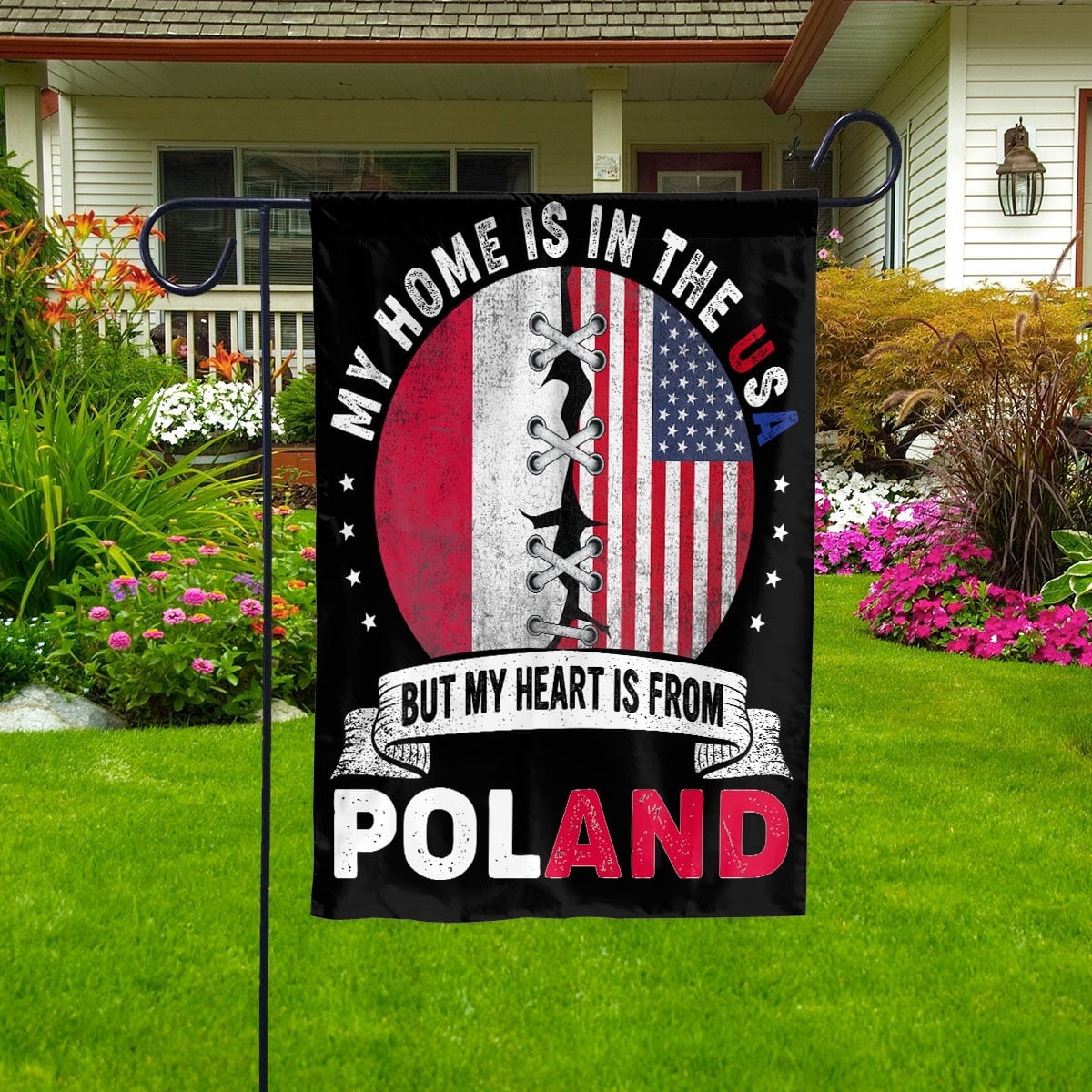 Flag-Made in America with Polish Parts Poland U.S.A Friendship American ...