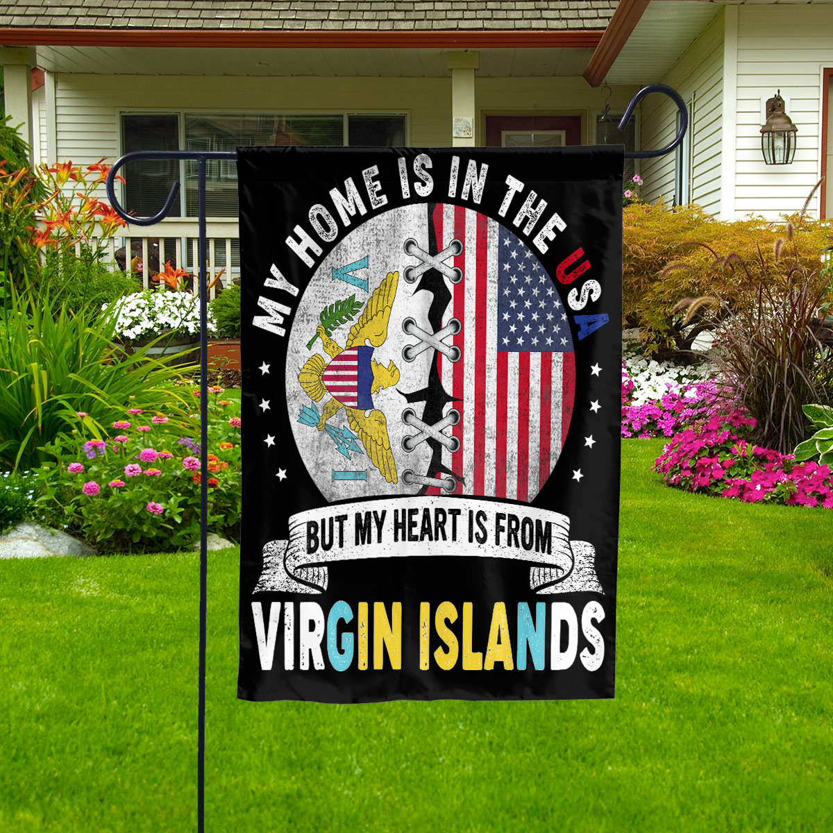 Flag-Made in America with Virgin Islanders Parts U.S.A Friendship ...