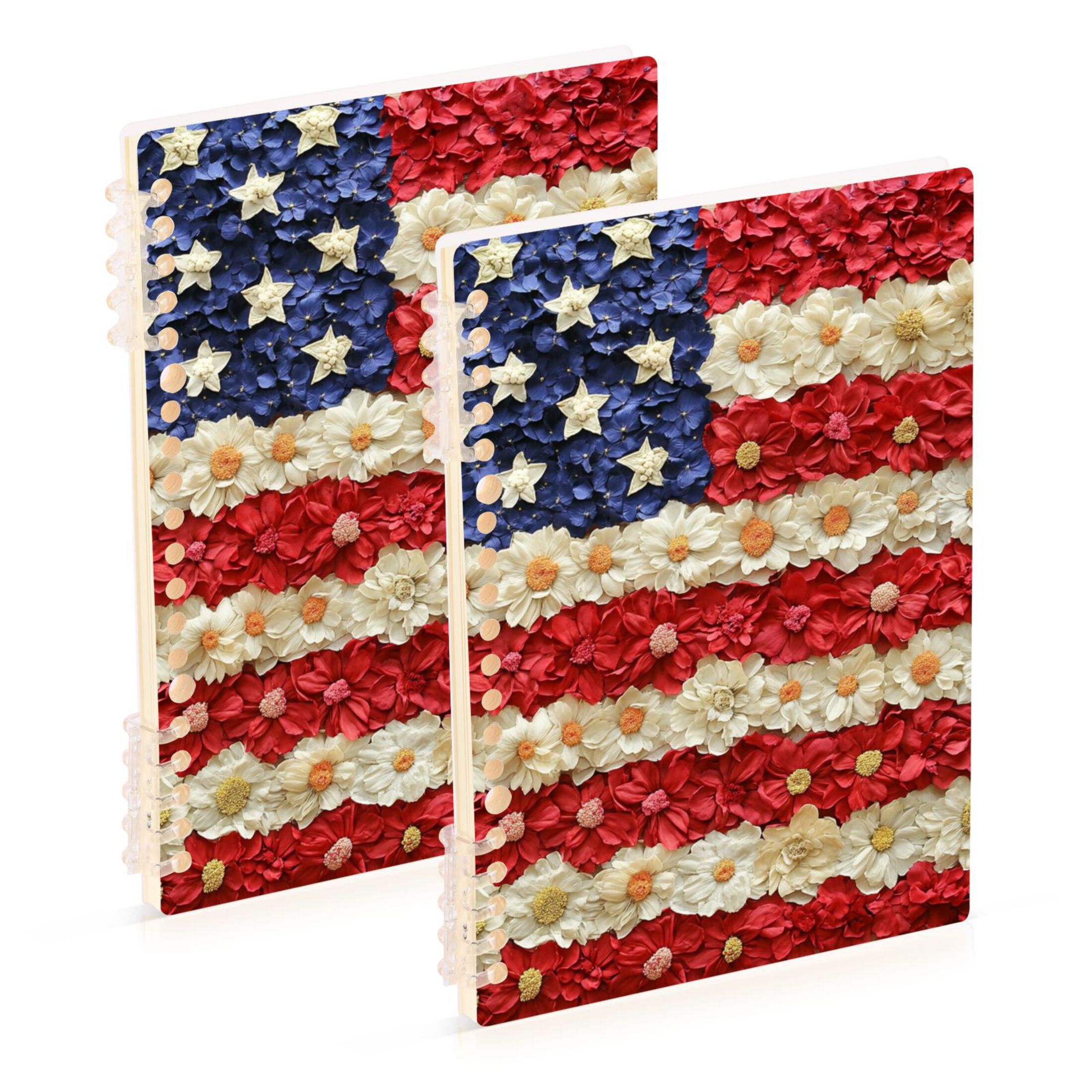 Flag Made by Flowers Notebook Detachable Coil Notebook Diary A5 Size 60 ...