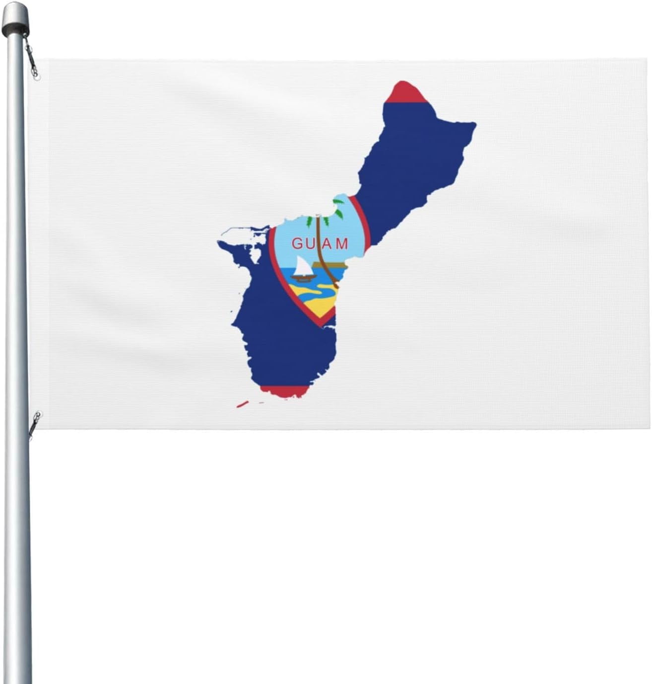 Flag Map Of Guam Flag 3x5 Ft Outdoor Decoration Banner Yard Flag With ...