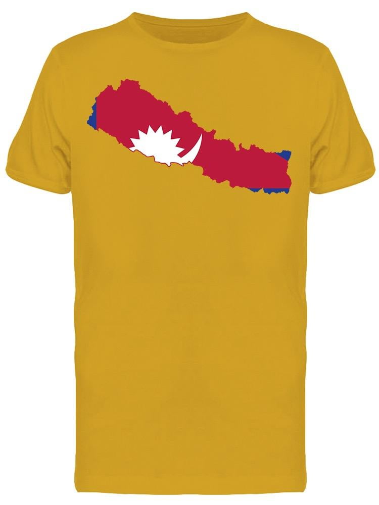 Flag Map Of Nepal Graphic T-Shirt Men -Image by Shutterstock, Male ...