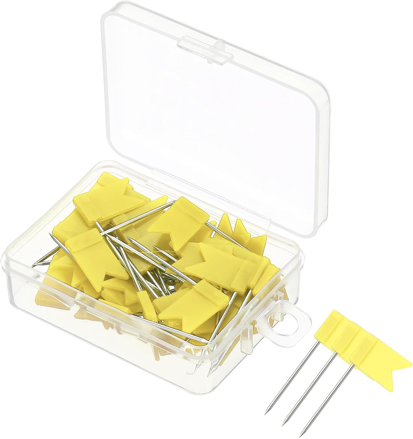 Flag Map Push Pins 50 Pcs 1 Inch Travel Map Pins with Plastic Head ...