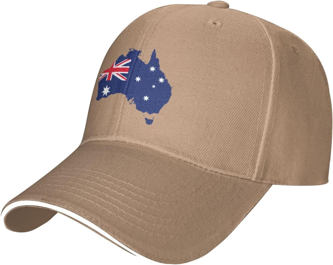 Flag Map of Australia Baseball Cap Men Women - Duck Tongue Classic ...