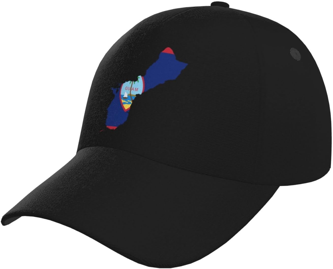 Flag Map of Guam Baseball Cap Men Women - Adjustable Classic Plain Hat ...