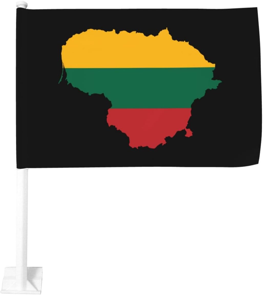 Flag Map of Lithuania Double Sided Car Flag 12x18in - Walmart.com