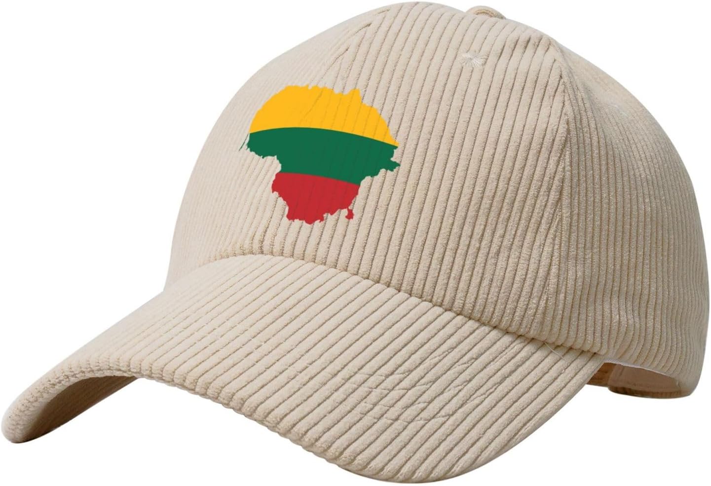 Flag Map of Lithuania Outdoor Corduroy Baseball Hat Absorbs Sweat ...